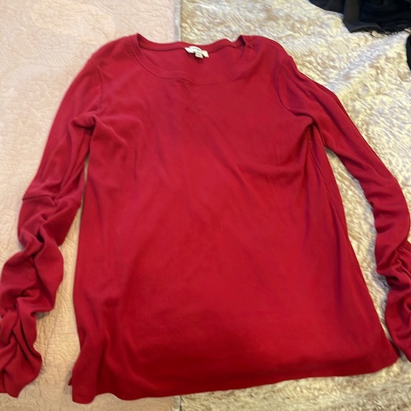 Umgee | Tops | Umgee Red Henley Shirt | Poshmark